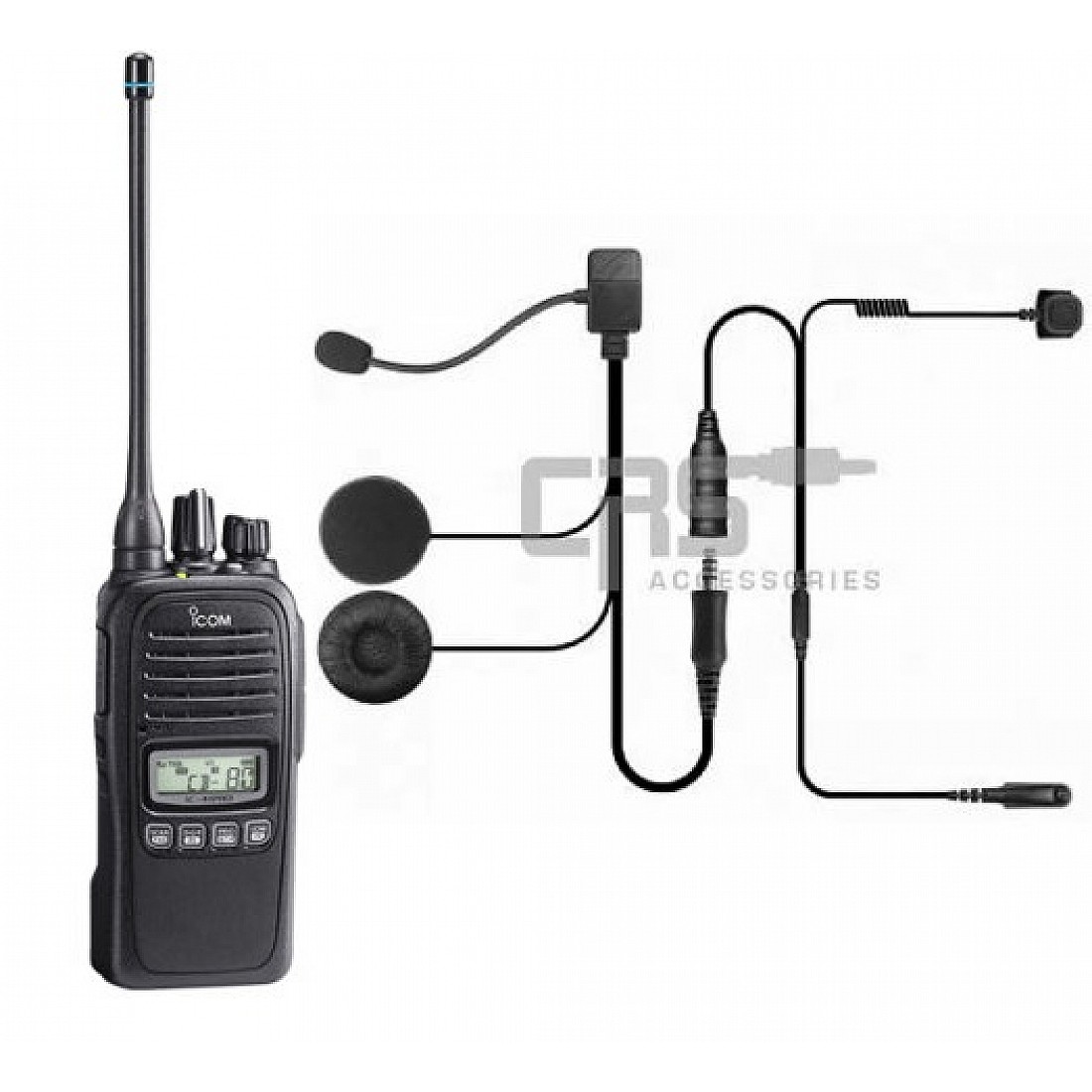 Icom IC-41PRO with CRS Motorcycle Helmet Kit