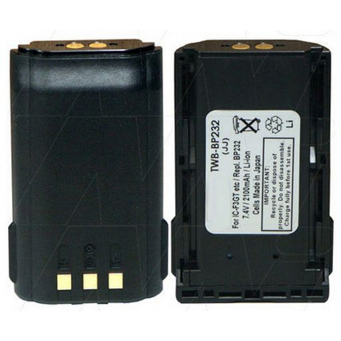 Icom BP232 IC-41S/W Aftermarket Replacement Battery