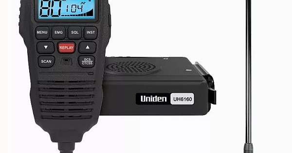 Uniden UH6160 Mini UHF CB with Remote speaker Mic and AT500BK Antenna