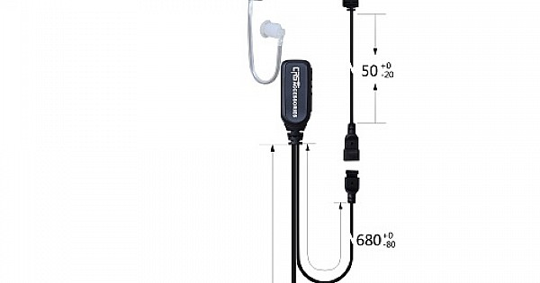 1 Wire Acoustic Airtube Headset suit Icom IC41W IC41S IC41PRO