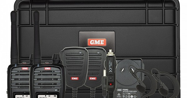 GME TX6165TP 5 watt IP67 Handheld UHF CB Tradies Radio Pack